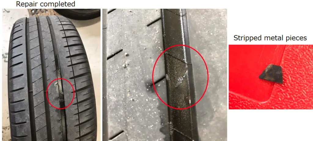 A piece of metal gets stuck in the tire | Explanatory Blogwo